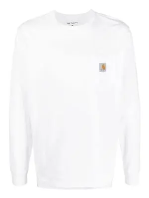 Carhartt Work In Progress Chest Logo-patch Detail T-shirt - White