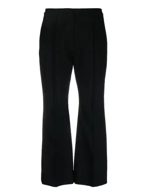 JIL SANDER High-waisted Cropped Trousers - Black