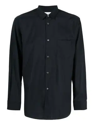 Comme Des Garçons Button-down Fitted Shirt - Blue