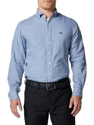 Rodd & Gunn Sports Fit Gingham Button-down Oxford Shirt - Sea Blue