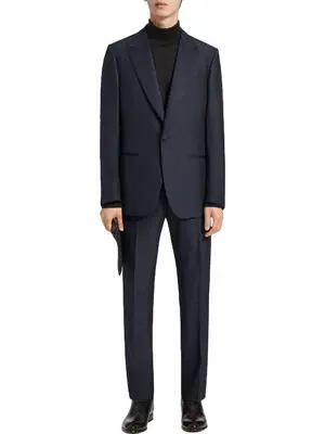 Zegna Trofeo 600 Wool & Silk Tuxedo - Navy