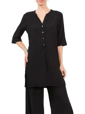 EVERYDAY RITUAL Kinsley Cotton Tunic - Black