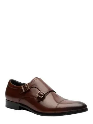 BLAKE MCKAY Miles Double Monk Strap Loafer - Brandy