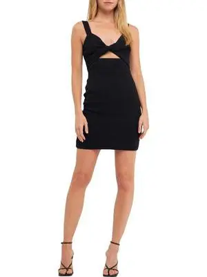 Endless Rose Plissé Minidress - Black