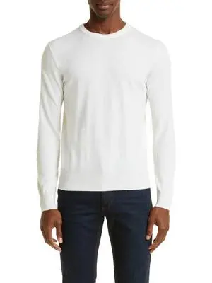 Zegna Oasi Cashmere Crewneck Sweater - White