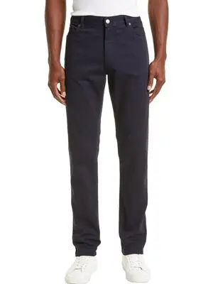 Zegna City Fit Stretch Cotton Pants - Navy