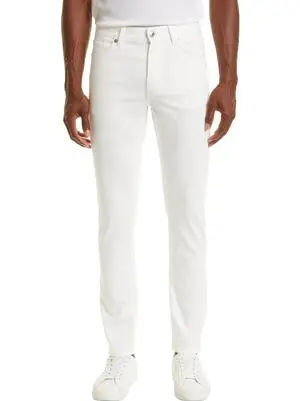 Zegna City Fit Stretch Cotton Pants - White