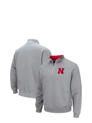 COLOSSEUM Nebraska Huskers Tortugas Team Logo Quarter-zip Jacket - Heather Gray