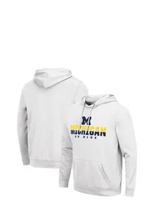 COLOSSEUM Michigan Wolverines Lantern Pullover Hoodie - White