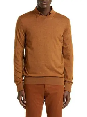 Zegna ZEGNA Cashseta Cashmere & Silk Sweater Vicuna
