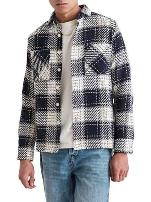 WAX LONDON Whiting Beatnik Button-up Overshirt At Nordstrom Marine Beatnik