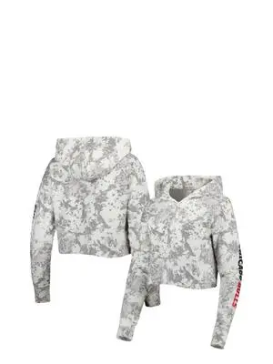 LUSSO Chicago Bulls Maia Cropped Quarter-zip Top - Gray