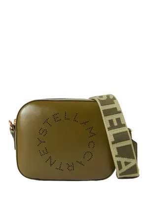 Stella McCartney Stella McCartney Perforated Faux Leather Camera Bag Green