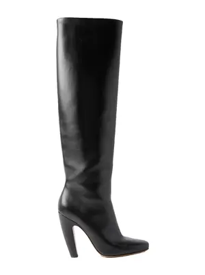 Bottega Veneta Leather Knee Boots - Black
