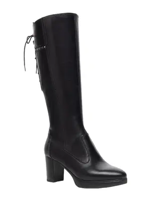 NEROGIARDINI Corset Platform Boots Black