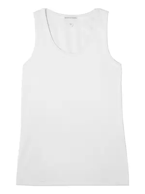 BOTTEGA VENETA Bottega Veneta Ribbed Stretch-cotton Jersey Tank