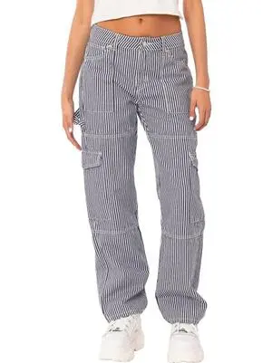 EDIKTED Stripe Out Cargo Pants - Mix