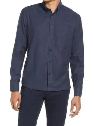 Billy Reid Tuscumbia Sdard Fit Flannel Button-down Shirt - Navy