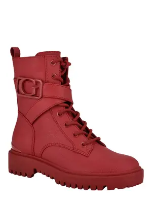 Guess GUESS Orana Combat Boot Medium Red