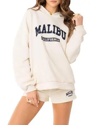 EDIKTED Malibu Pullover Hoodie - Cream