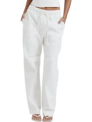 House Of Cb Luna Drawstring Pants - White