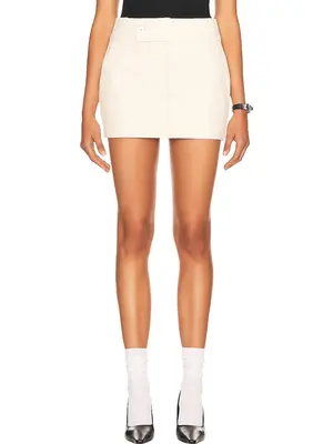 HELSA Low Rise Mini Skirt - Ecru