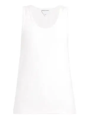 Bottega Veneta Rib-knit Oversized Tank Top Chalk
