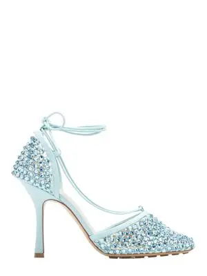Bottega Veneta Stretch Crystal Embellished Sandals - Blue