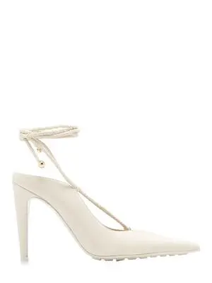 Bottega Veneta Lace-up Leather Pumps - White