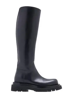 Bottega Veneta Lug-sole Knee-high Leather Boots - Black