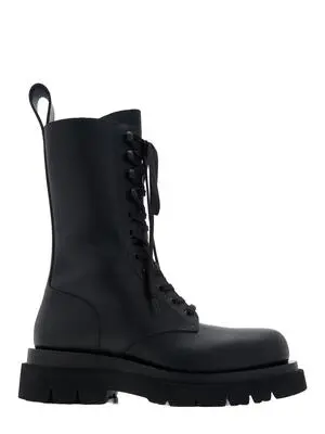 Bottega Veneta Lug Lace-up Boot - Black