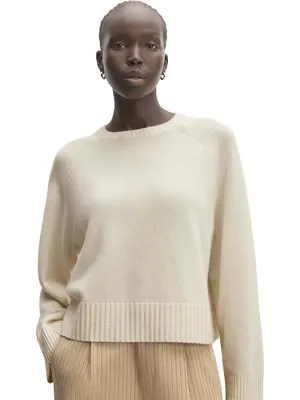 Everlane Boxy Crew Neck Sweater Bone White