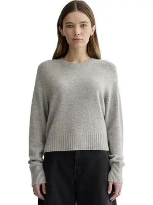 Everlane Boxy Crew Neck Sweater Light Heather Grey