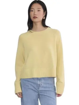 Everlane Boxy Crew Neck Sweater Parsnip