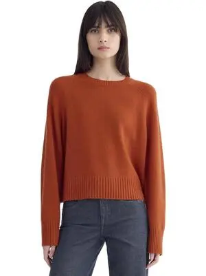 Everlane Boxy Crew Neck Sweater - Rust
