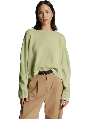 Everlane Boxy Crew Neck Sweater Seafoam Green