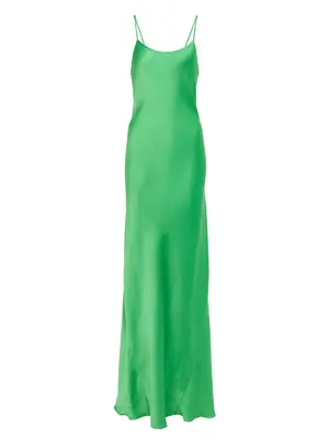 Victoria Beckham Satin Gown - Green