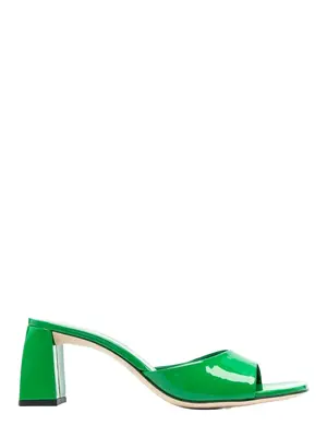 By Far Romy 55 Patent Leather Sandals - Green