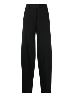 Attico High-waisted Wide-leg Trousers - Black