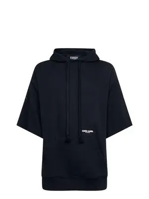 Karl Lagerfeld X Cara Delevingne Logo-print Hoodie - Black