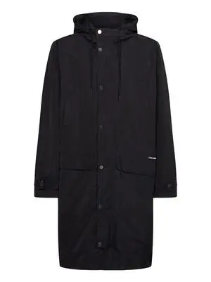 Karl Lagerfeld X Cara Delevingne Hooded Parka Coat - Black