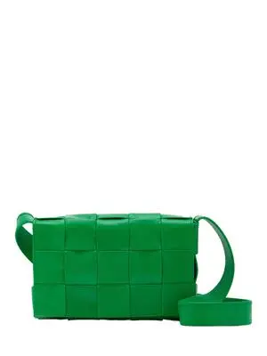 Bottega Veneta Small Cassette Leather Bag - Green