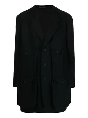 YOHJI YAMAMOTO Yohji Yamamoto Single-Breasted Fitted Coat