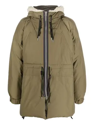Sacai Hooded Padded Coat - Green
