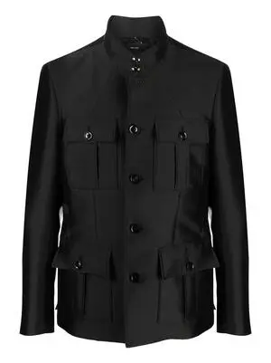 TOM FORD Four-pocket Military Jacket - Black