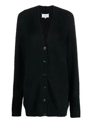 MAISON MARGIELA Piled V-neck Cardigan - Black