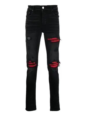 Amiri Distressed Skinny-cut Jeans - Black