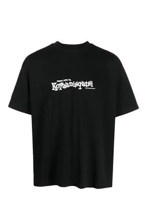 BONSAI Slogan-print T-shirt - Black