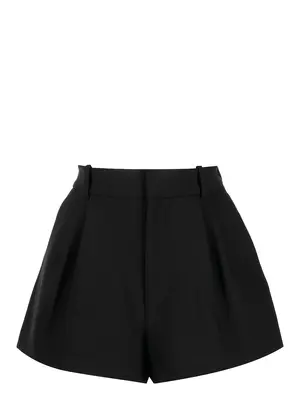 AREA AREA Logo-Plaque Pleated Tailored Shorts