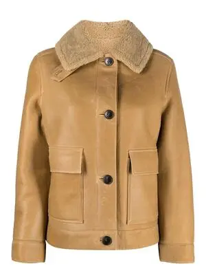 YVES SALOMON Lambskin Short Jacket - Neutrals